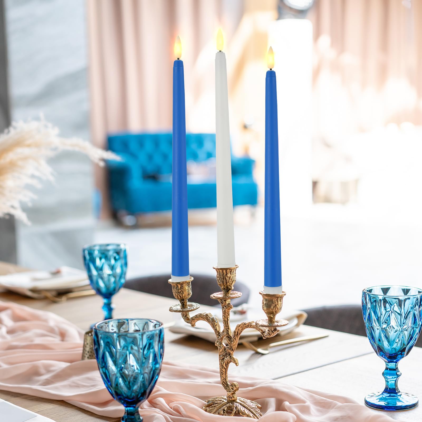 Snapklik.com : Macarrie 24 Packs Flameless Taper Candles Battery ...