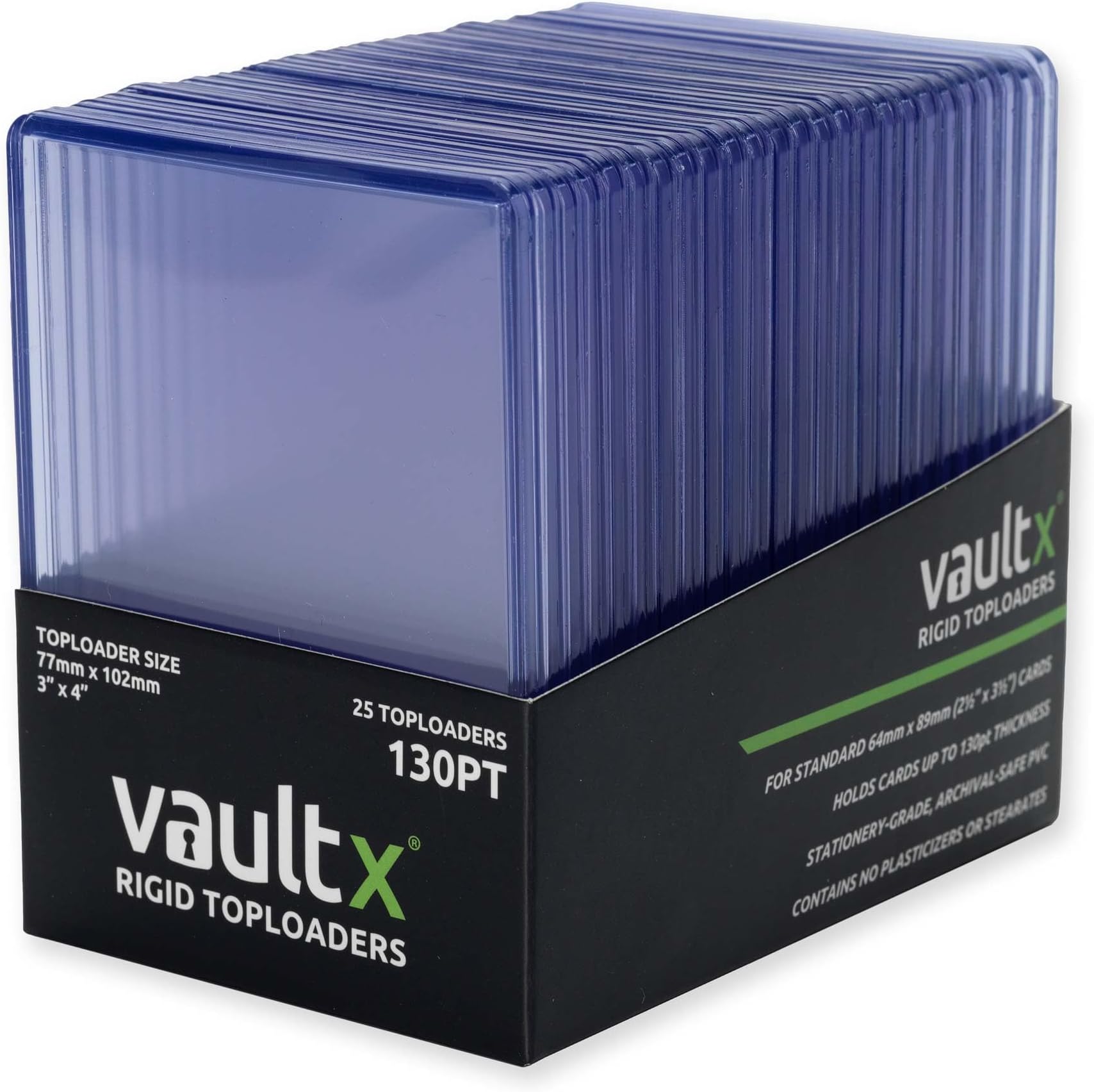 Vault X Premium Extra Thick Seamless Toploaders 130pt - 3" x 4" Rigid ...