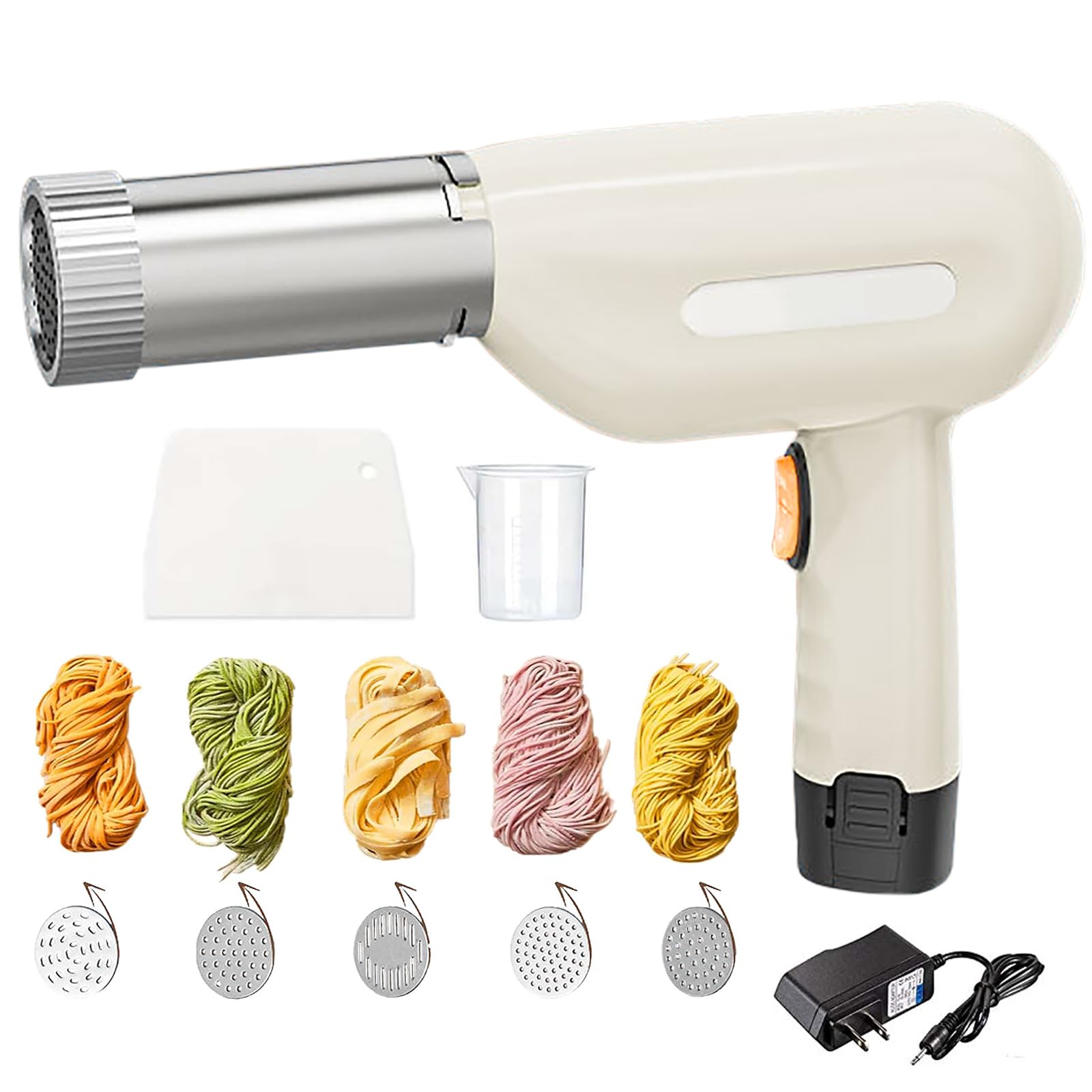 Snapklik.com : JAYVAR Pasta Maker, Handheld Electric Pasta Maker, 5-in ...