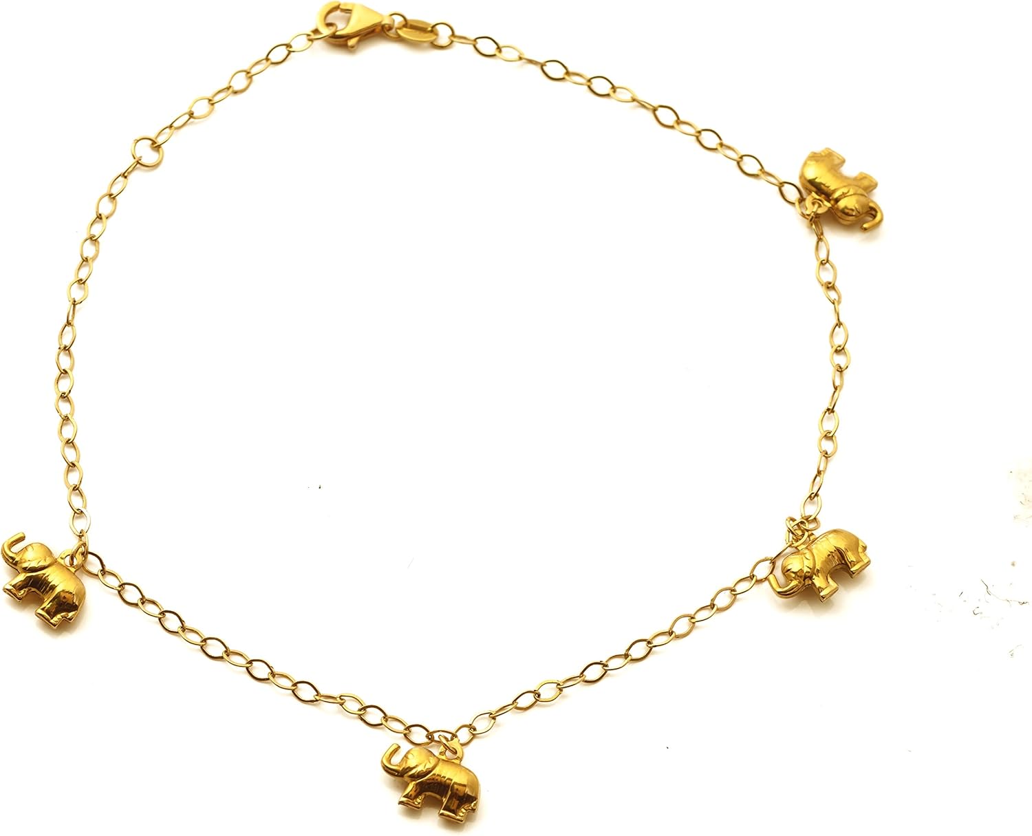 Amazon.com: LoveBling 10K Yellow Gold 2mm Diamond Cut Rolo Chain with 4 ...