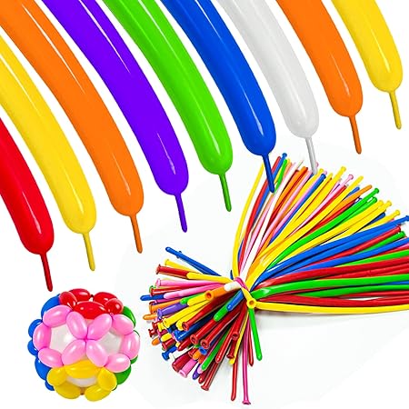 Amazon.com: ASIYUHY 260 long balloons 100 Pack Twisting Animal Balloons ...