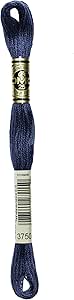 Amazon.com: DMC 117MC-3750 Embroidery Floss Cotton 3750 Blue 8m : Arts ...