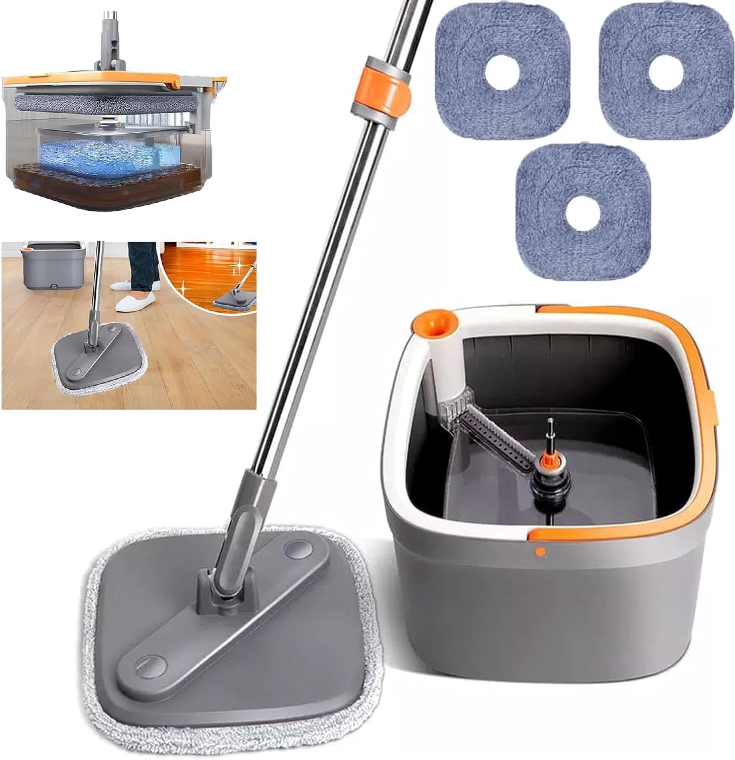 Amazon.com: 2023 New Spin Mop M16,Self Wash Spin Mop M16,Spin Clean Mop ...