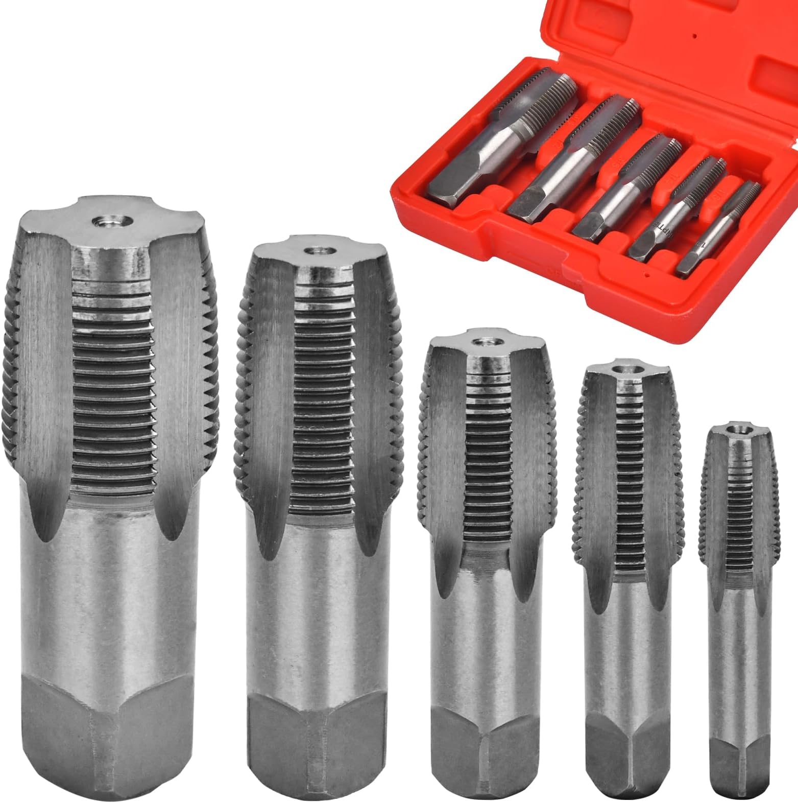 Amazon.com: Gunpla NPT Pipe Thread Taps Set 5-Piece, 1/8", 1/4", 3/8 ...