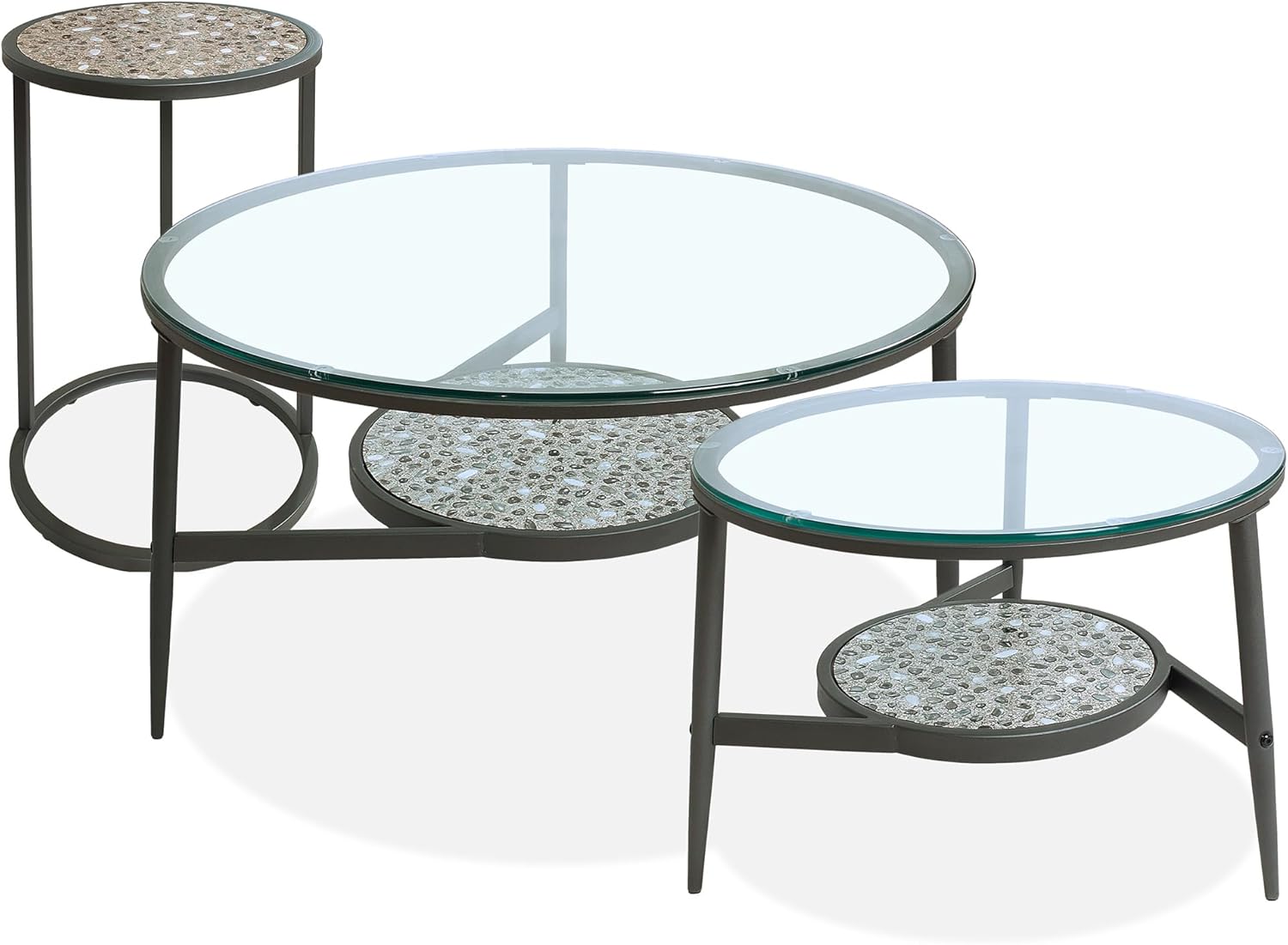 Amazon.com: 24/7 Shop at Home Nihi Modern 3-Piece Storage Nesting Round ...