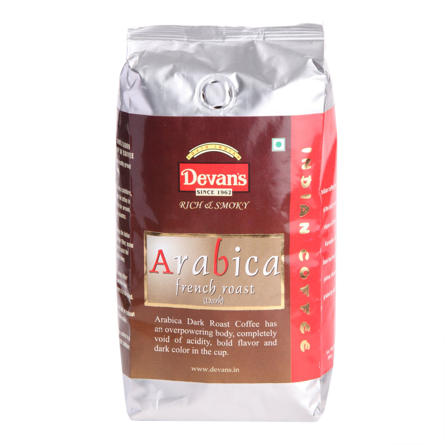 Devan's Coffee - Arabica French Roast Beans, 500g Pack : Amazon.in ...