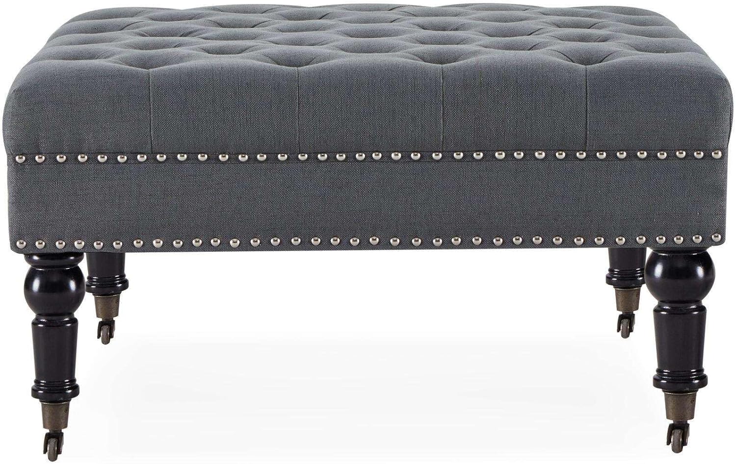 Amazon.com: SDQF 33" Large Ottoman w/Wheels, Charcoal Storage Ottoman ...