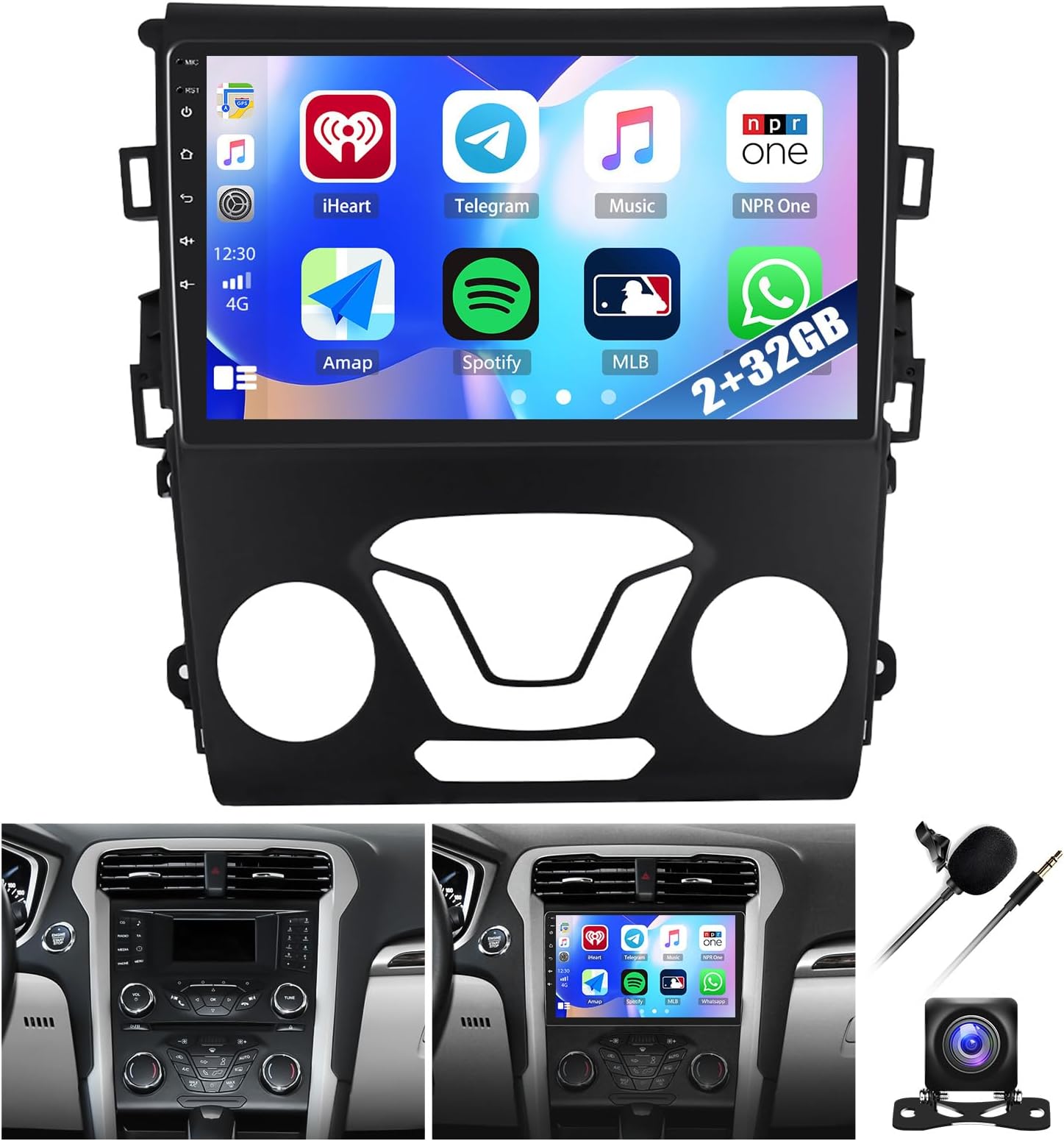 Amazon.com: [2+32G] Android 13 Car Stereo for Ford Fusion Mondeo 2013 ...