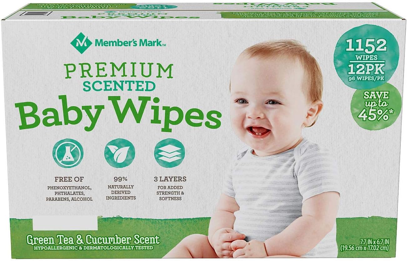 Amazon.com: Member's Mark Premium Fragrance-Free Baby Wipes (1152 Count ...