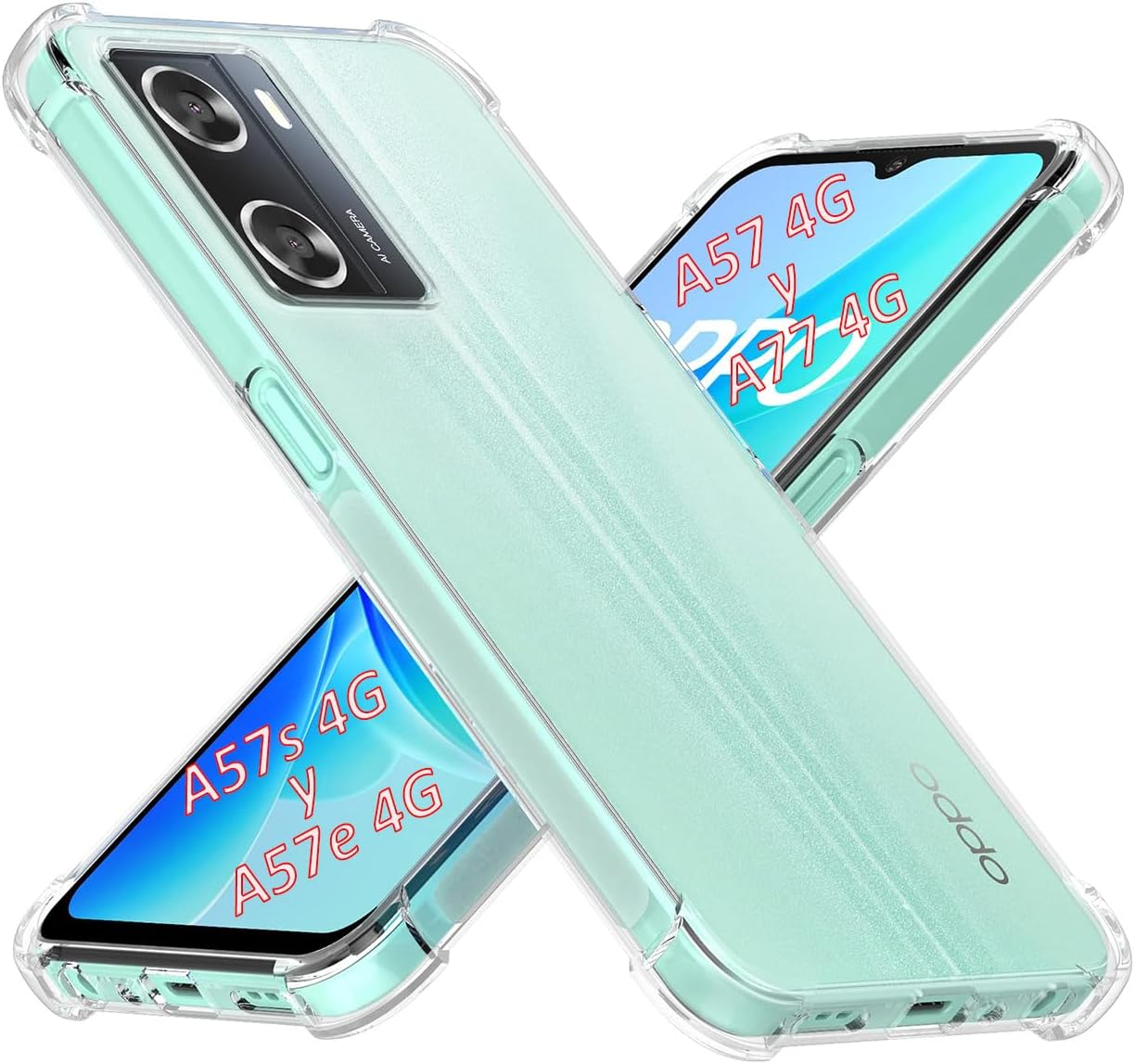 glvz Fundas Compatible con OPPO A57 4G / A77 4G Funda, Cubierta de Silicona Suave de TPU ...