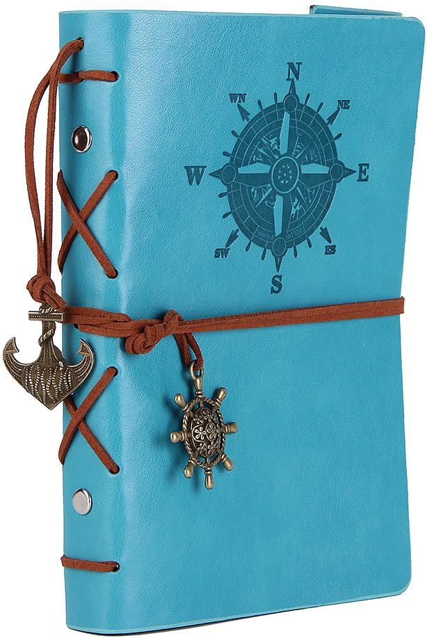 Amazon.com: Leather Writing Journal Notebook, Vintage Nautical Spiral ...