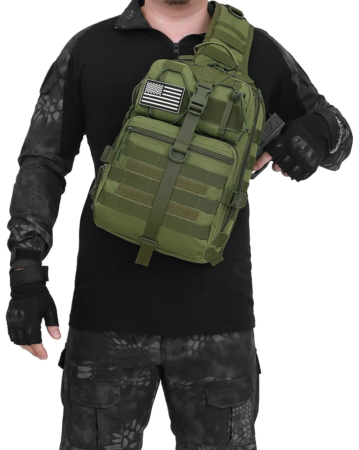 Snapklik.com : ATBP Tactical Crossbody Backpack Large Sling Pack