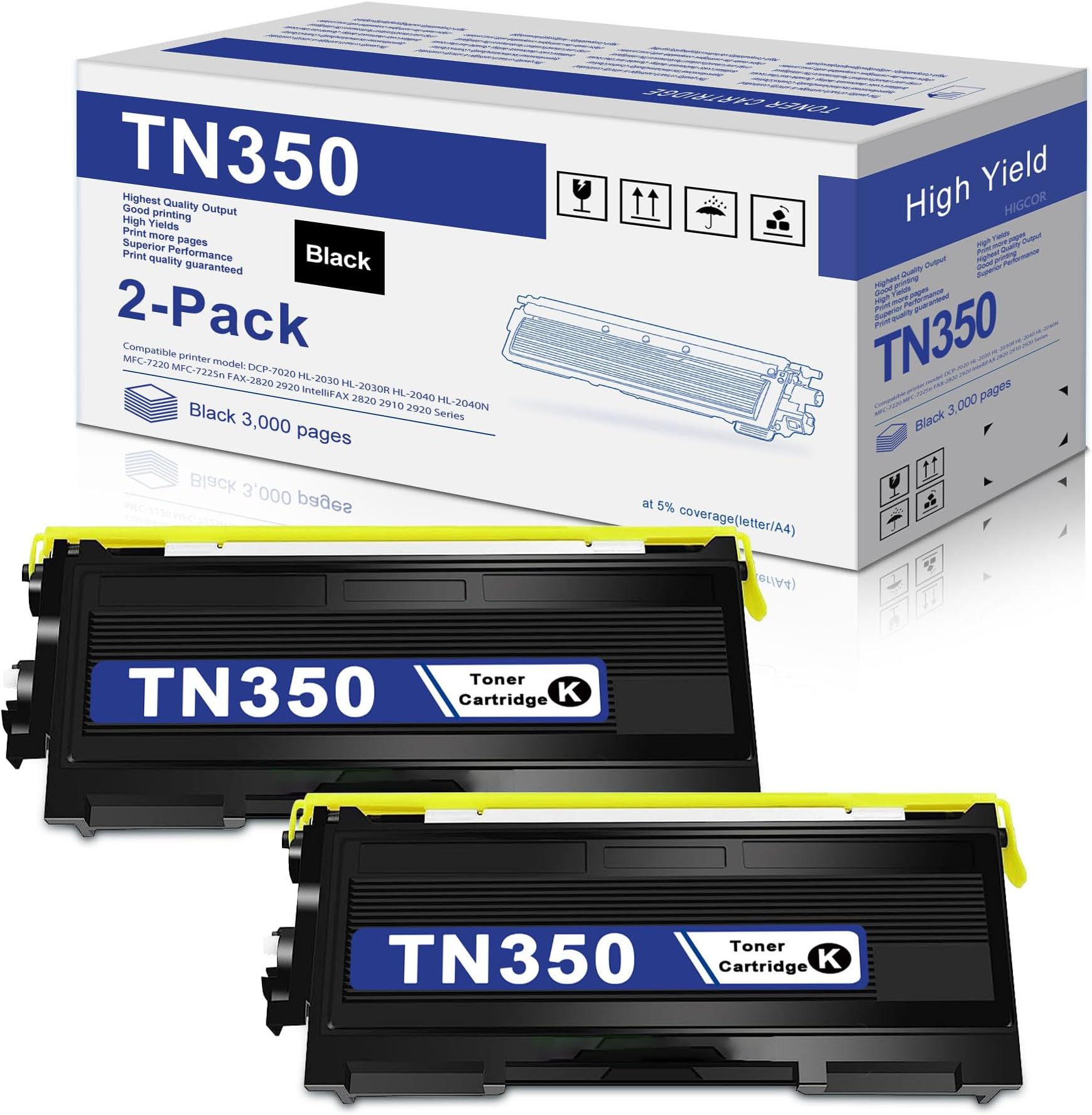 Amazon.com: TN-350 TN 350 Toner High Yield Replacement for Brother ...