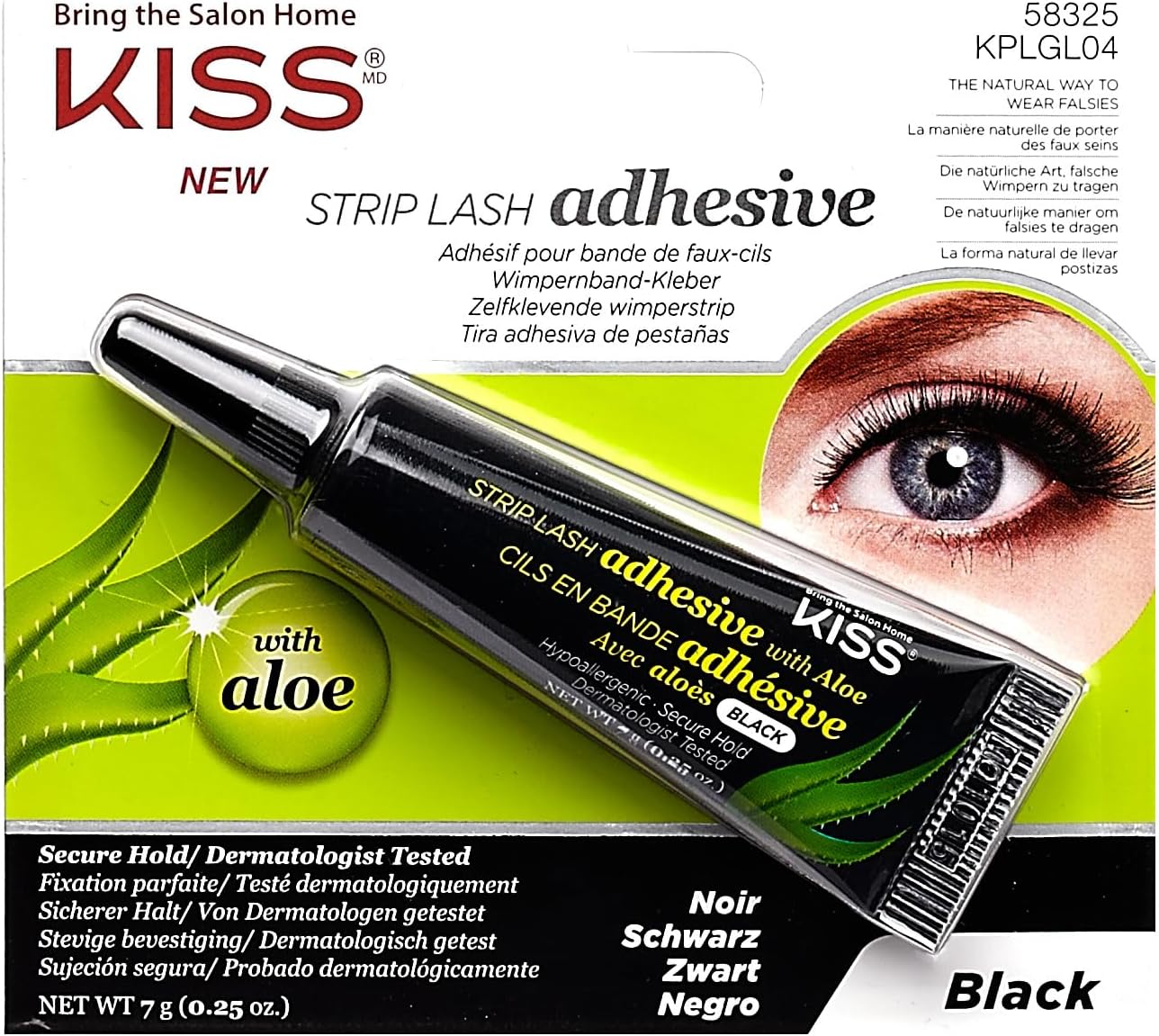 Kiss Lashes Ever Ez Aloe Vera Eyelashglue Adhesive, 0.05 Pounds ...