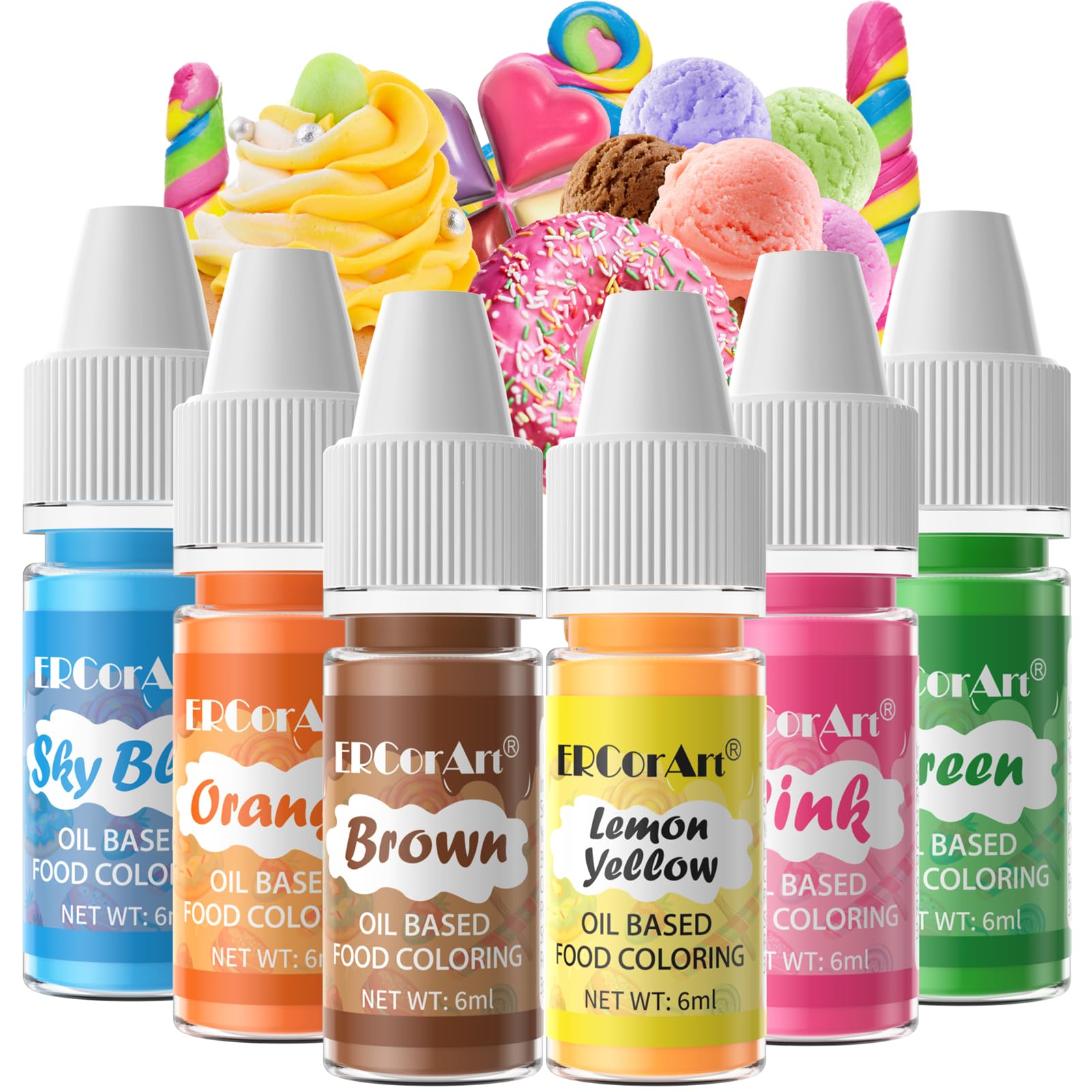 Amazon.com : Oil Based Food Coloring for Chocolate - 6 Colors Upgraded ...