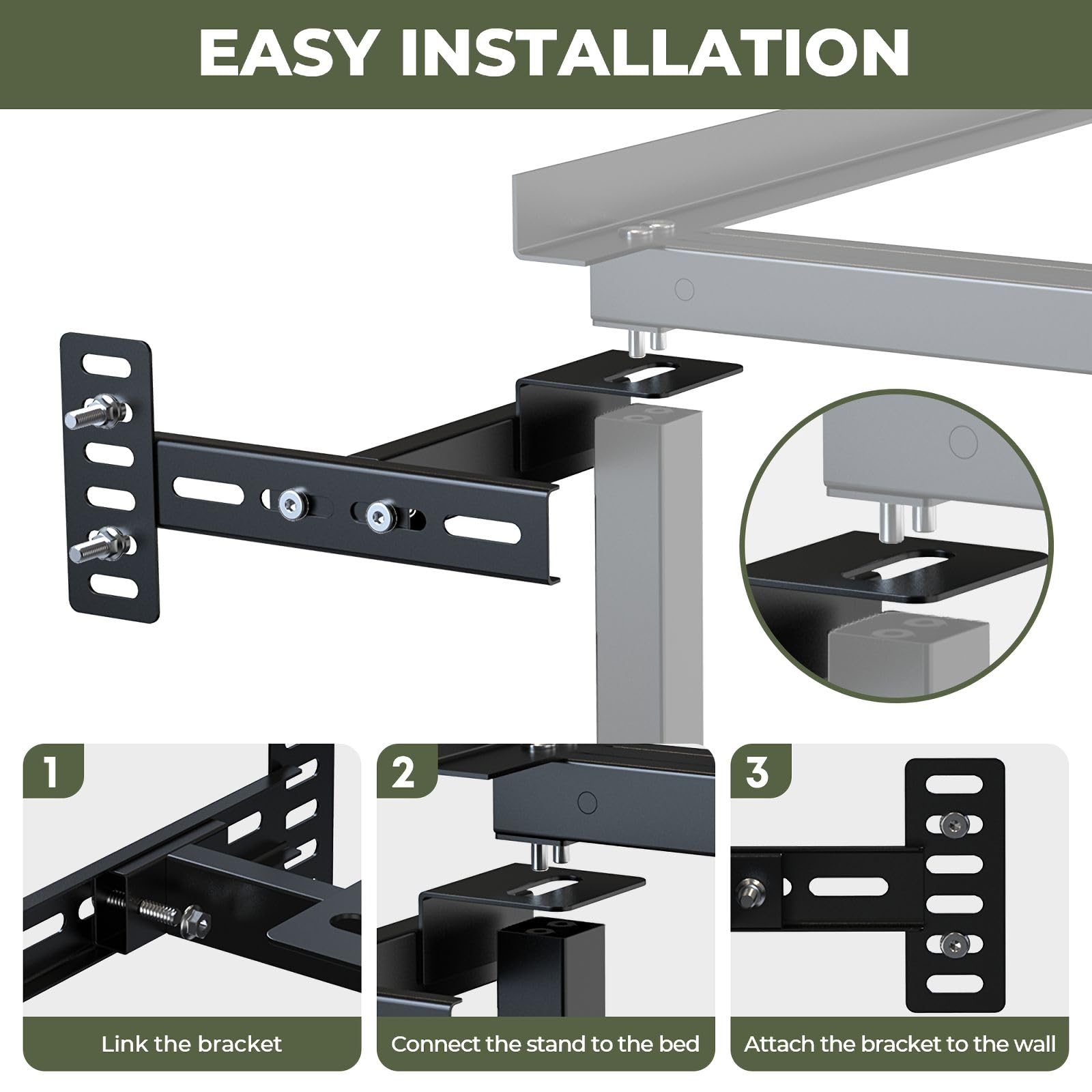 Snapklik.com : Headboard Brackets,Headboard Brackets For Adjustable Bed ...