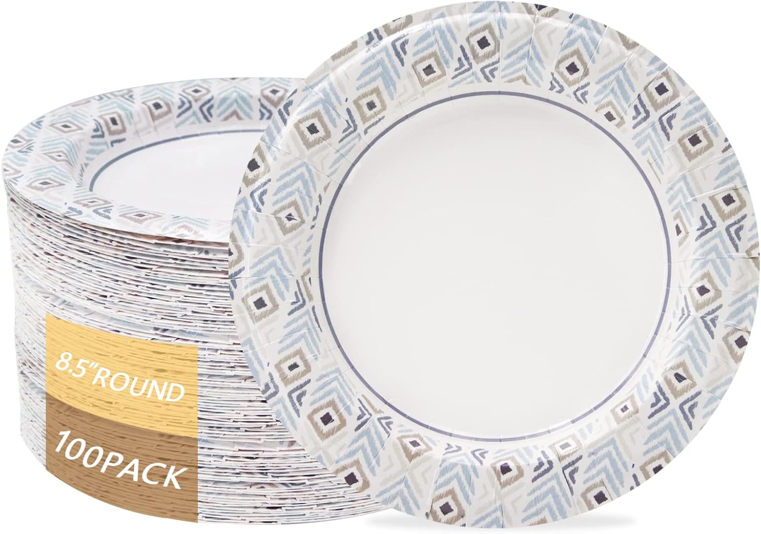 Amazon.com: Birthdayparties Round Disposable Paper Plates Everyday ...