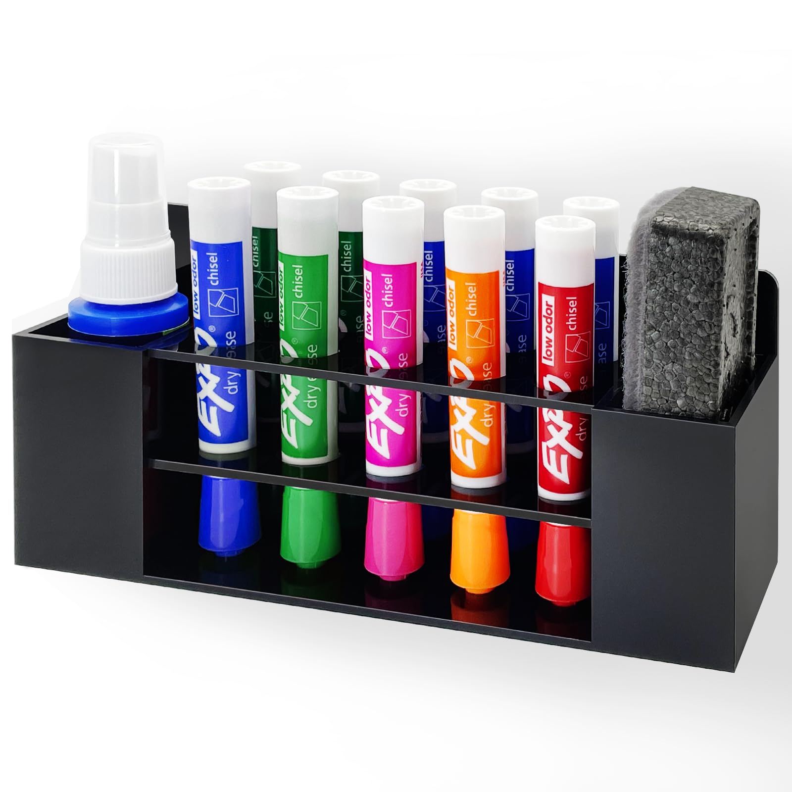 Amazon.com : VieFantaisie Acrylic Magnetic Dry Erase Marker Holder, 10 ...