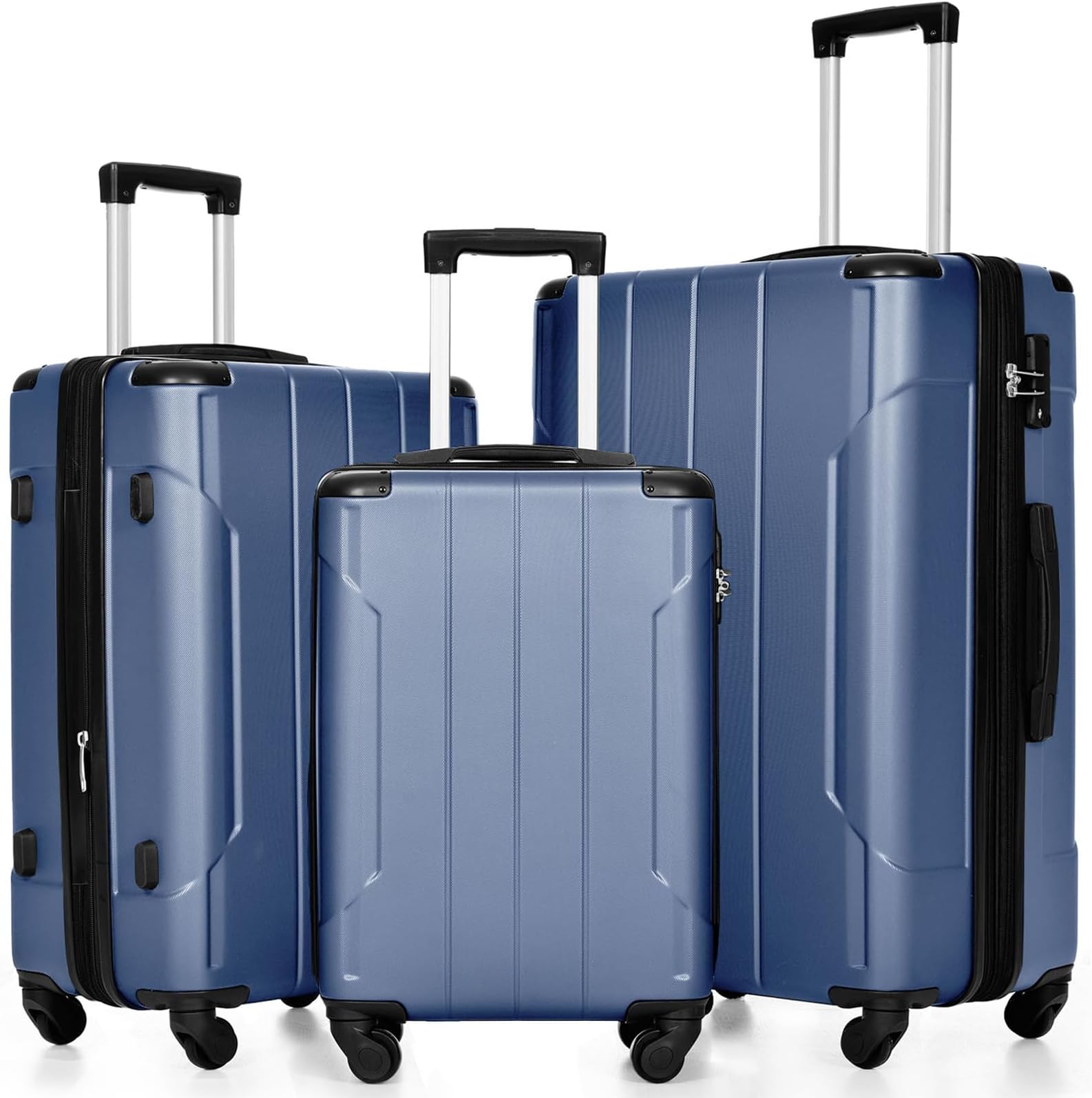 Amazon.com | Merax Luggage Sets, Hardshell Luggage Sets 3 Piece 20"+24 ...