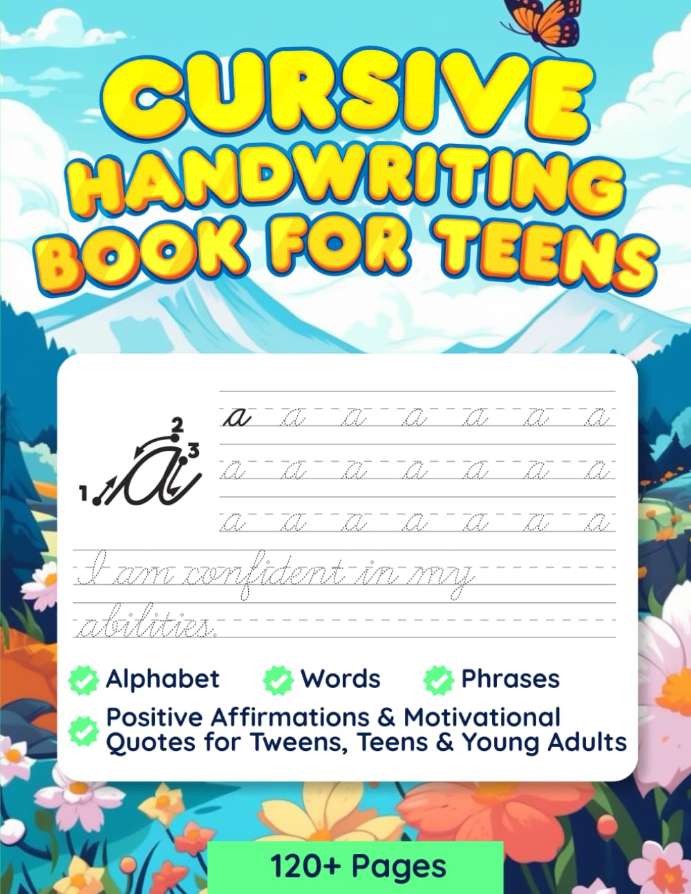 Cursive Handwriting Book for Teens: A Cursive Writing Practice Workbook ...
