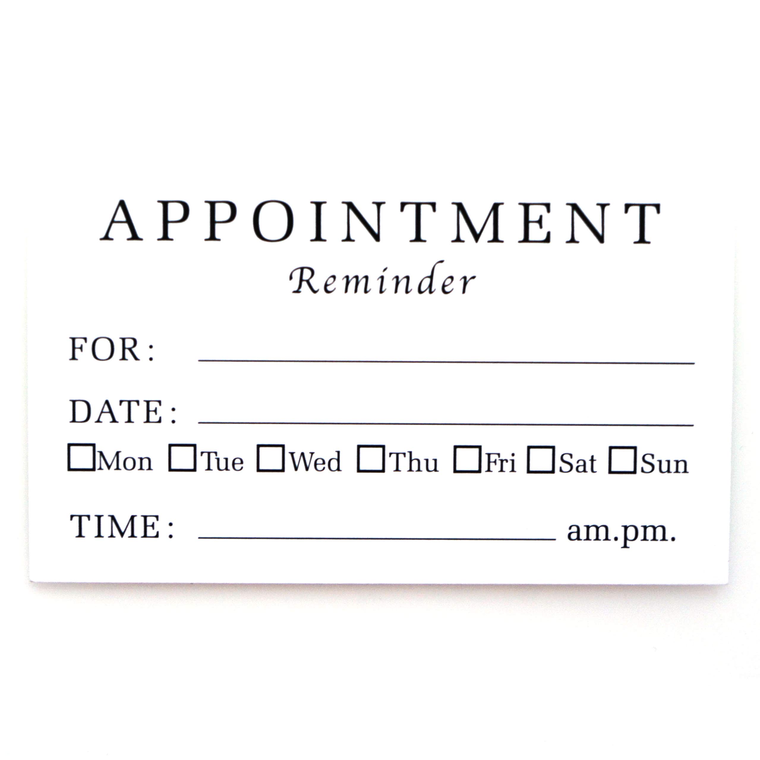 Patient Appointment Reminder Cards Order Appointment Card Online
