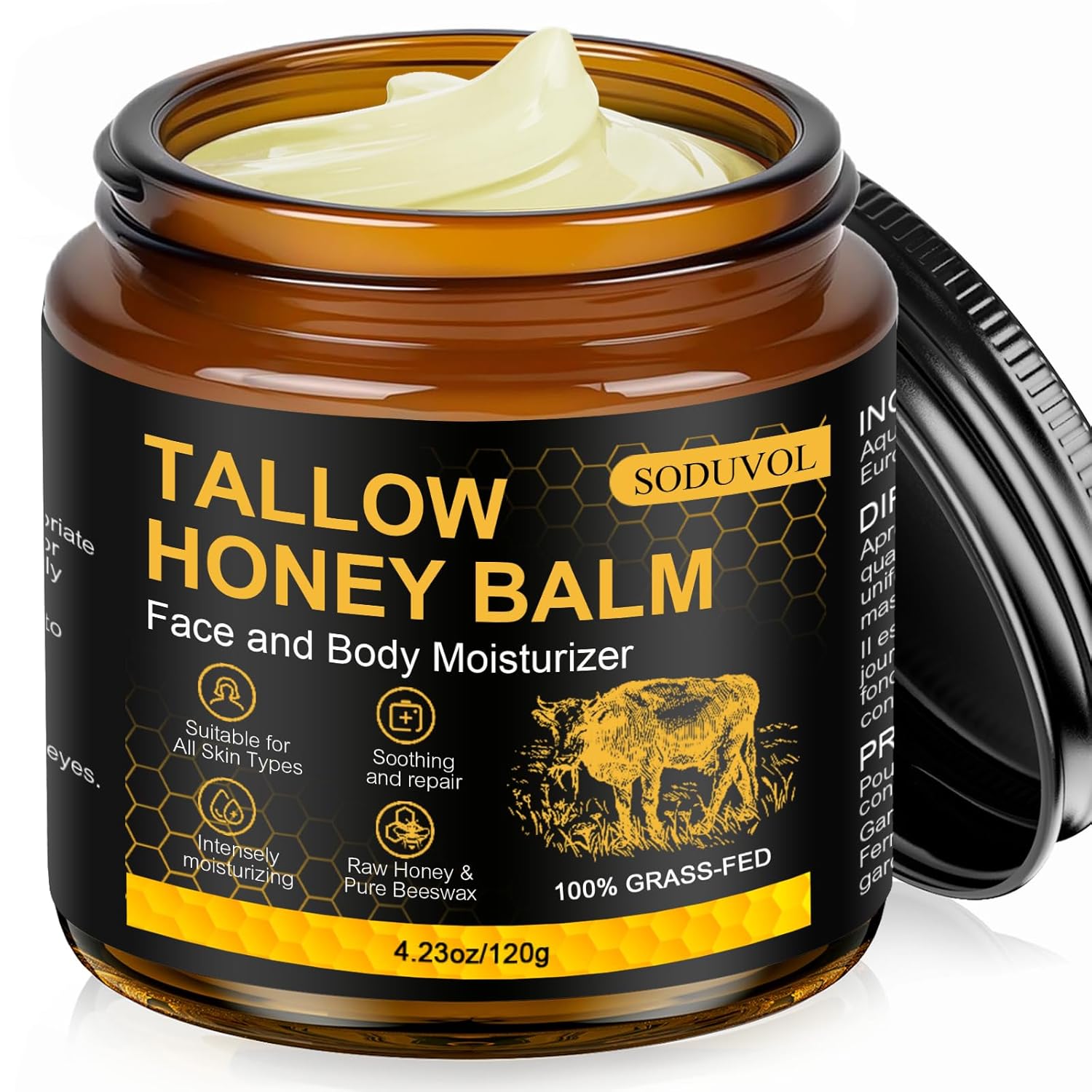 Amazon.com: Liventhrall Bálsamo orgánico de miel de sargo de ternera para piel, cuerpo ...