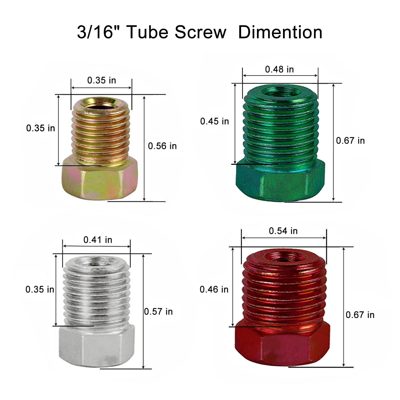 Snapklik.com : MuHize Dual-Size Brake Line Kit (1/4 + 3/16 Inch) - 25 ...
