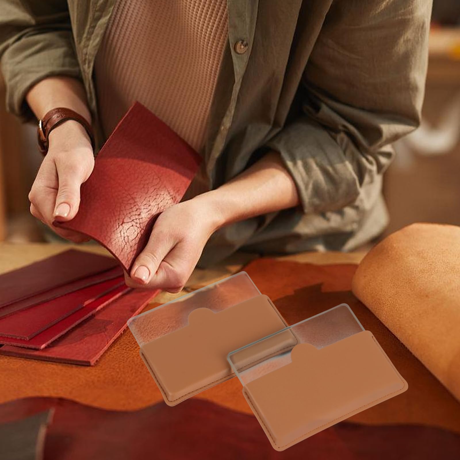 Snapklik.com : KVMORZE 2 Sets Leathercraft Glass Slicker, Leather ...