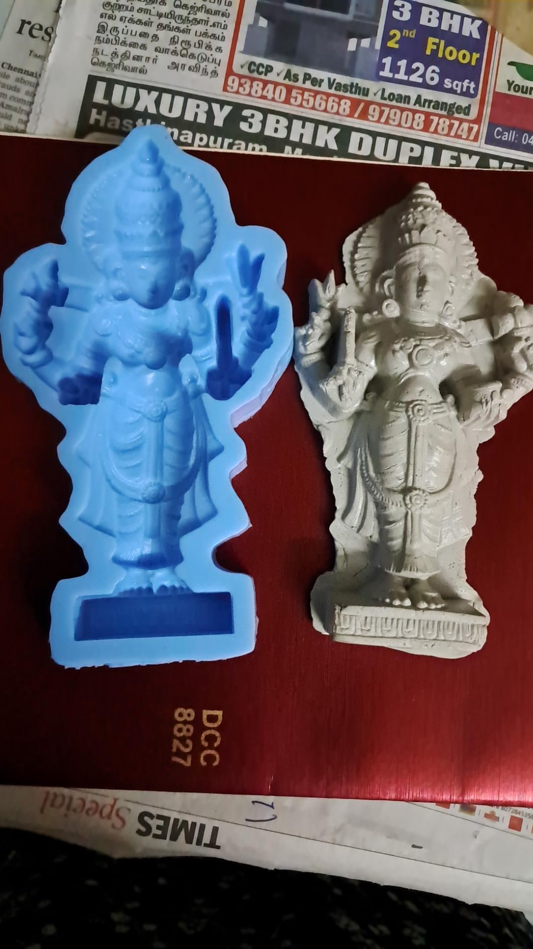 ASY_Devi laxmi ma jagdambe Goddess Idol Sculpture Temple Silicone Mold ...