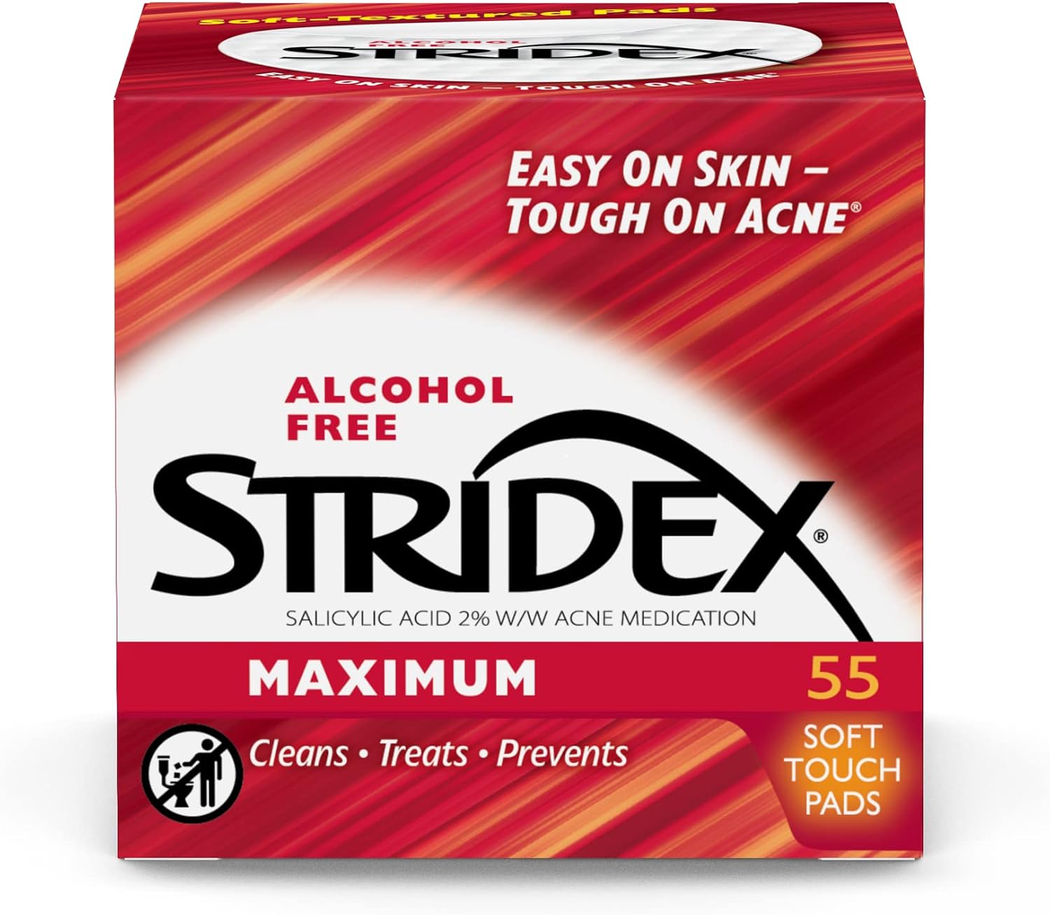 Amazon.com: Stridex Medicated Acne Pads, Maximum, 55 Count – Facial ...