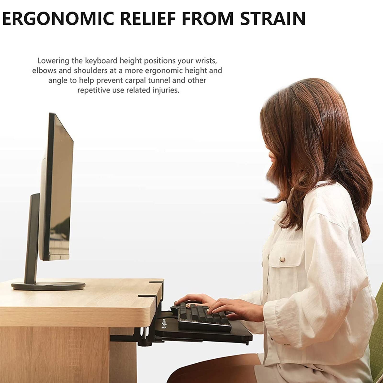 Adjustable Computer Desk Keyboard Move Desk Top Height Adjustable