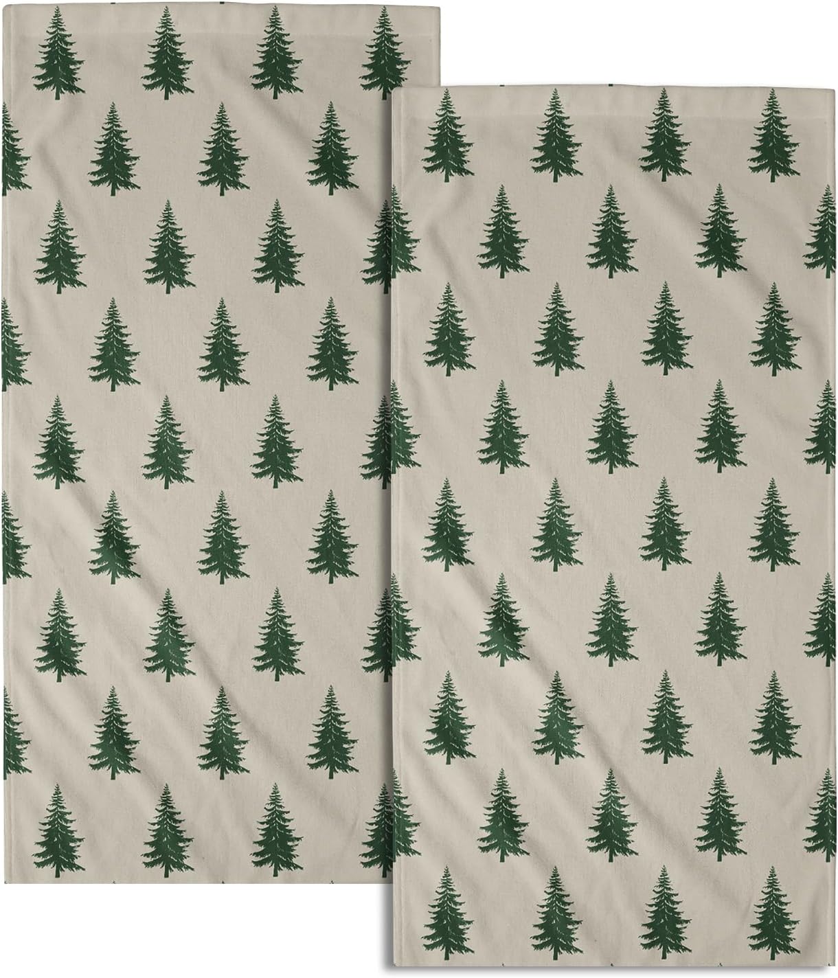 Amazon.com: Christmas Trees Hand Towels Set of 2, 28x14 Inch Xmas Pine ...