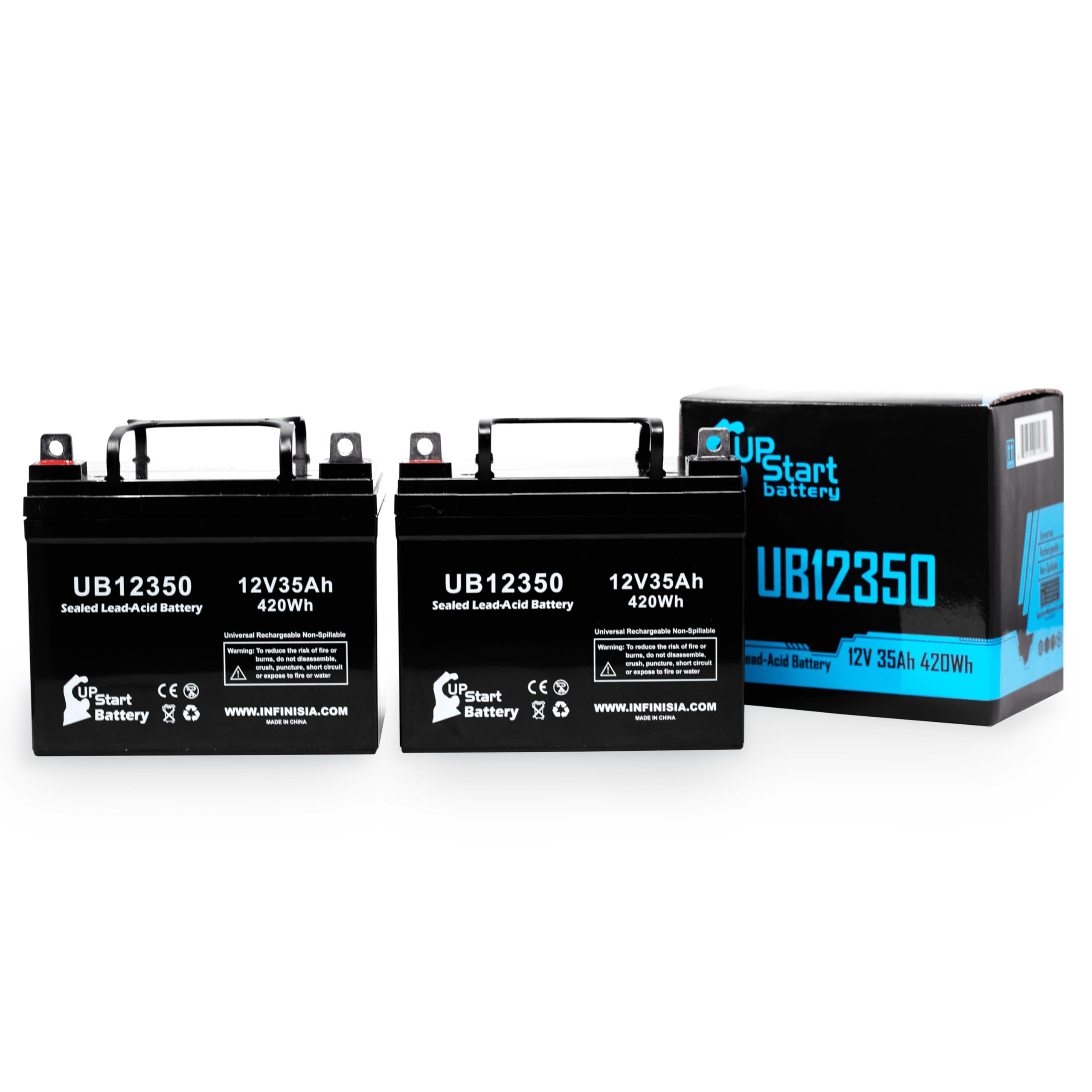 2X Pack - Pride Legend Scooter Battery - Replacement for UB12350 ...