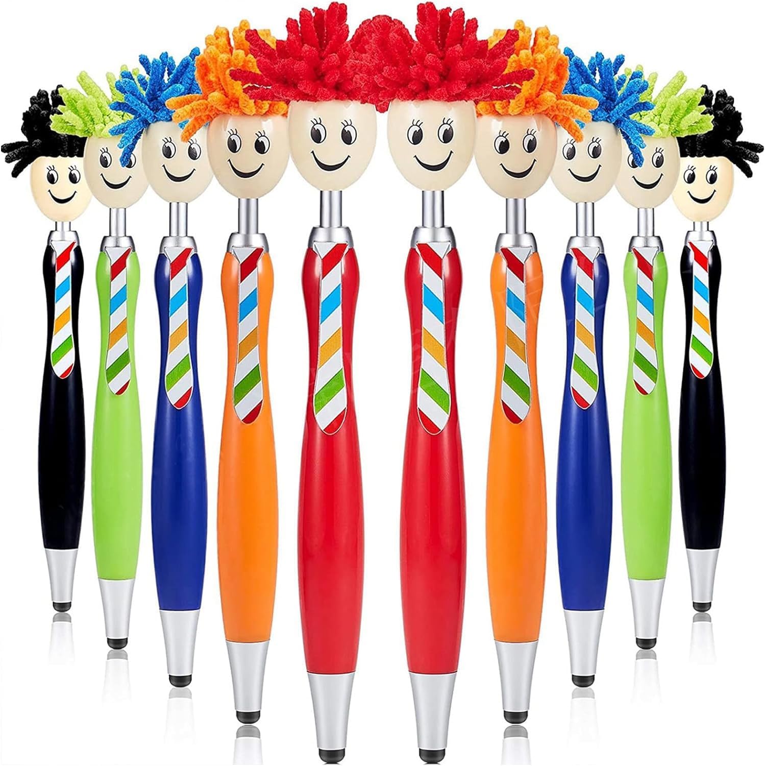 Amazon.com : CHENZI 10 Pcs Mop Head Pens, Funny Clown ABS Screen ...