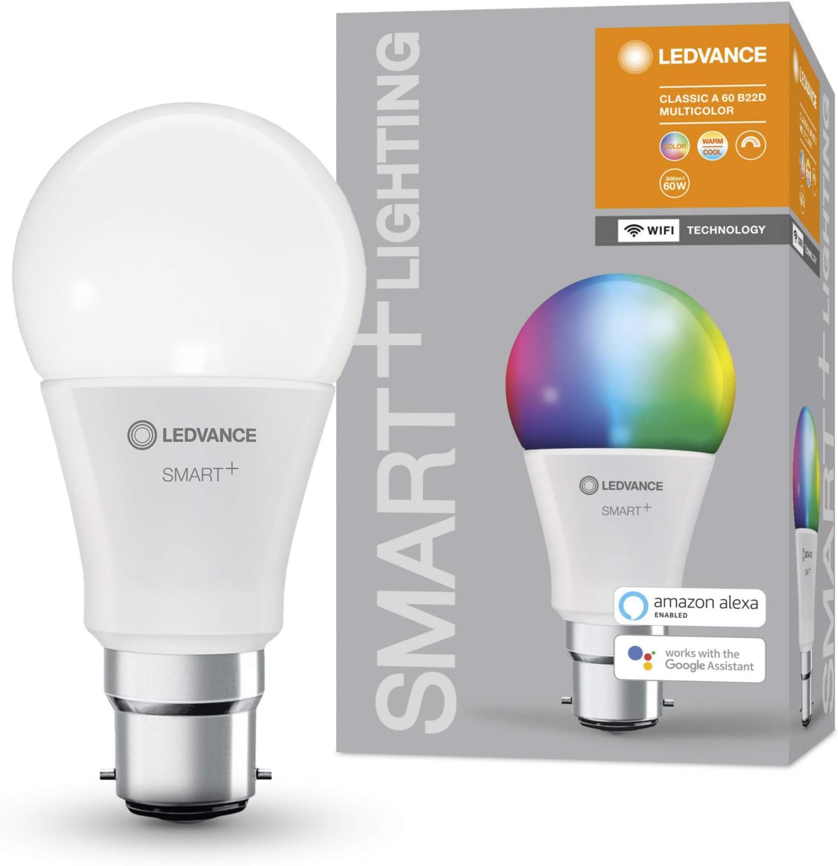 LEDVANCE Smarte LED-Lampe mit WiFi Technologie, Sockel E27, Dimmbar ...
