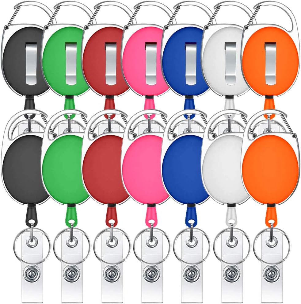 Amazon.com : Selizo 6 Packs Retractable Badge Holder Badge Reel ...