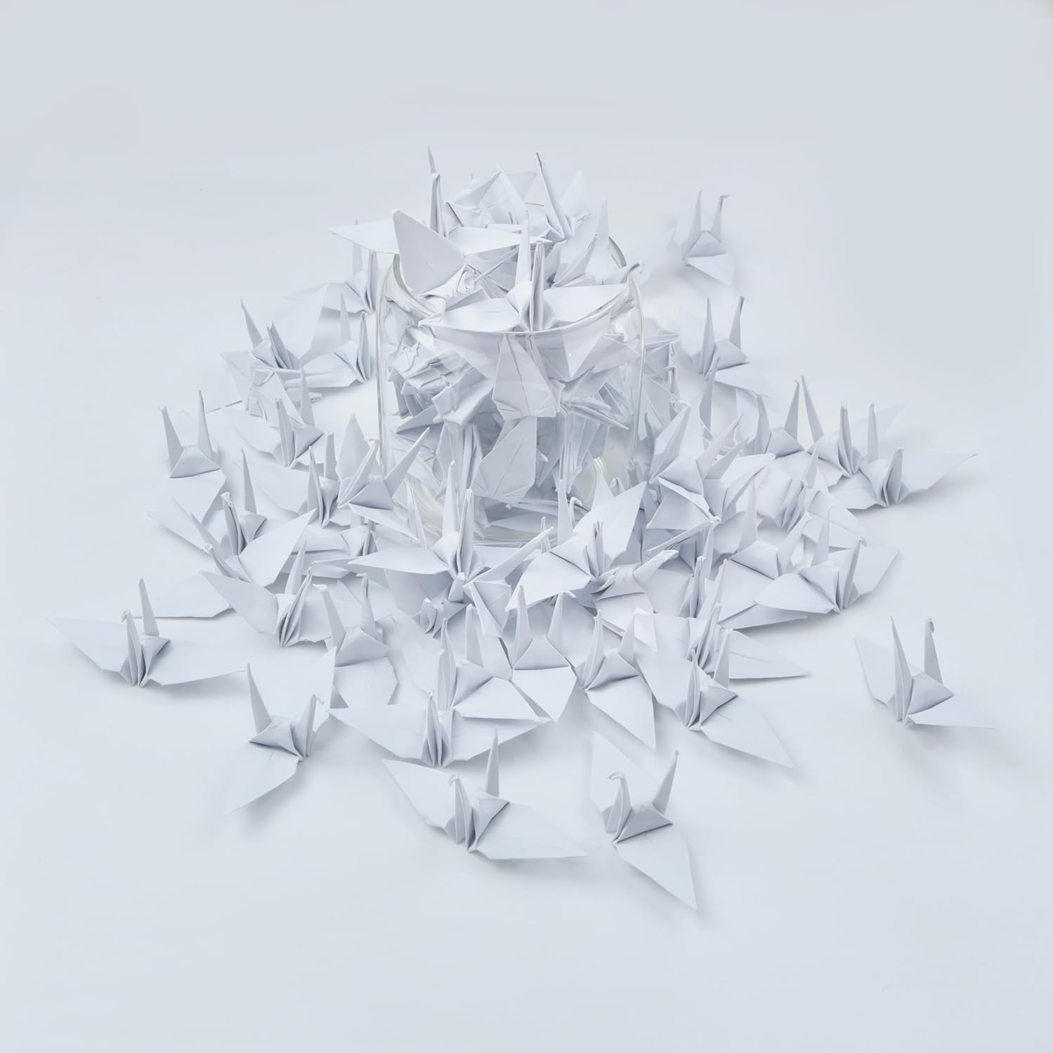 Amazon.com: 100 White Origami Cranes Origami Paper Cranes 7.5cm 3x3 ...