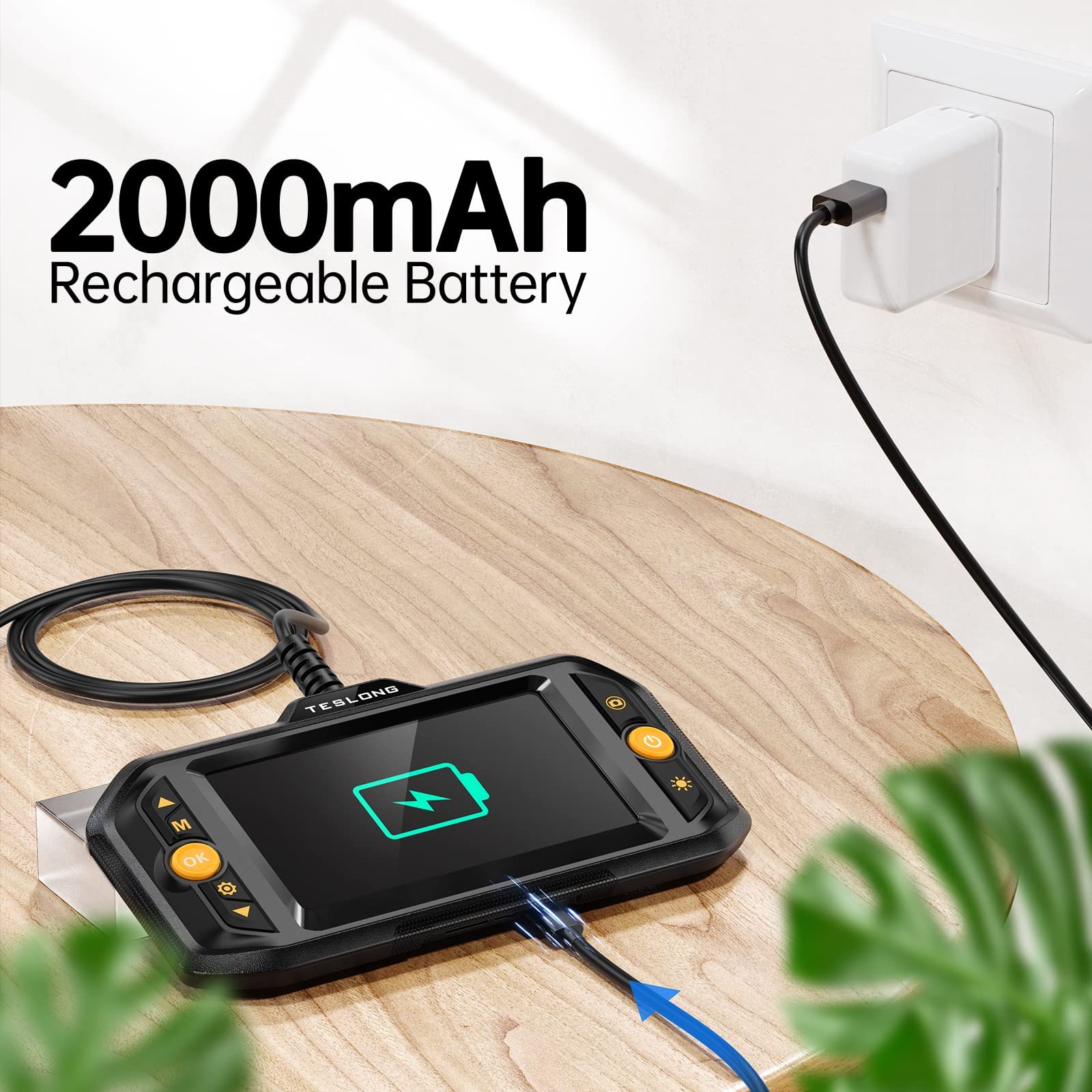 5.5mm Endoscope Camera with Light, Teslong Mechanic Borescope ...