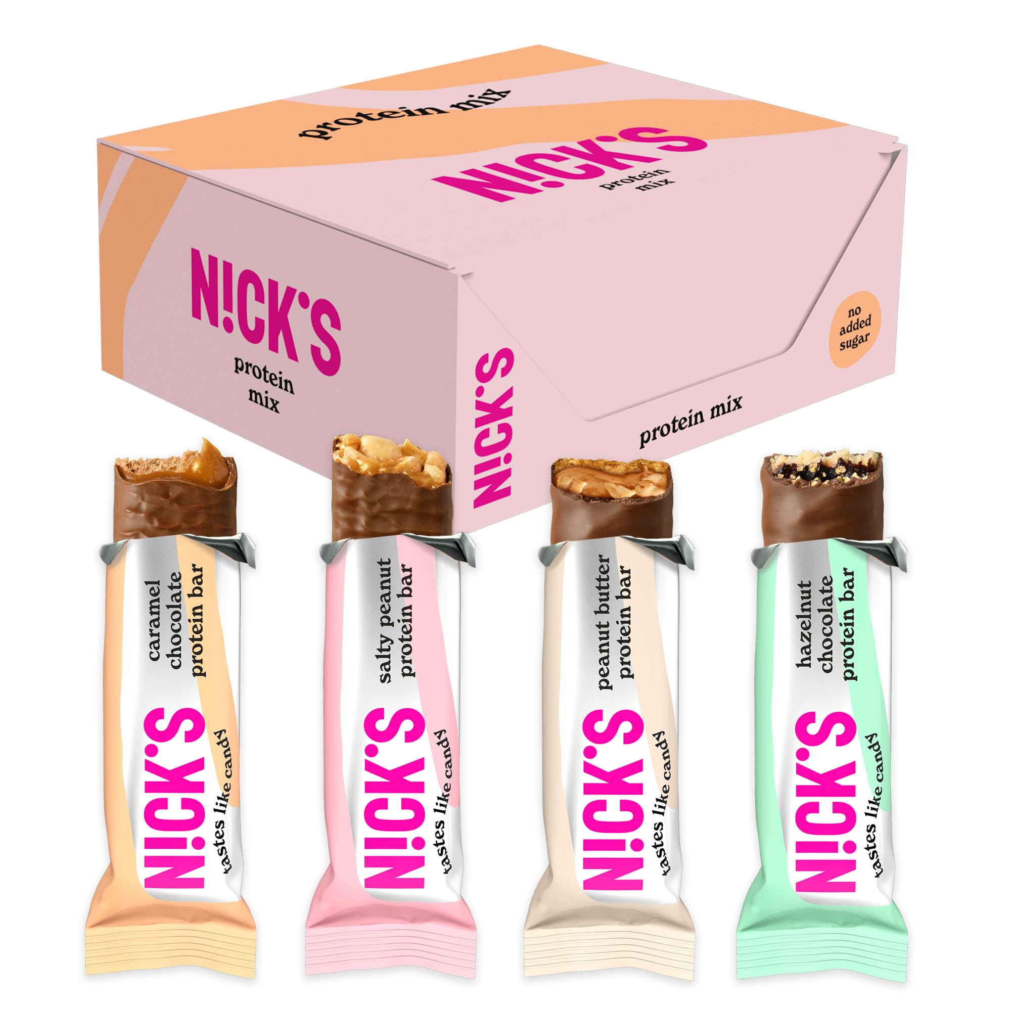 NICKS Protein Riegel Mix box, Keto Proteinriegel Low carb Snacks ohne ...