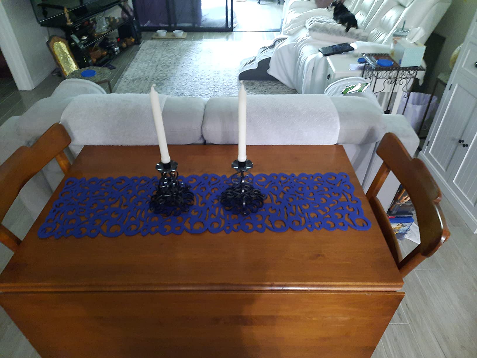 Amazon.com: Rectangle Felt Table Runner, Royal Blue Table Mat for Home ...