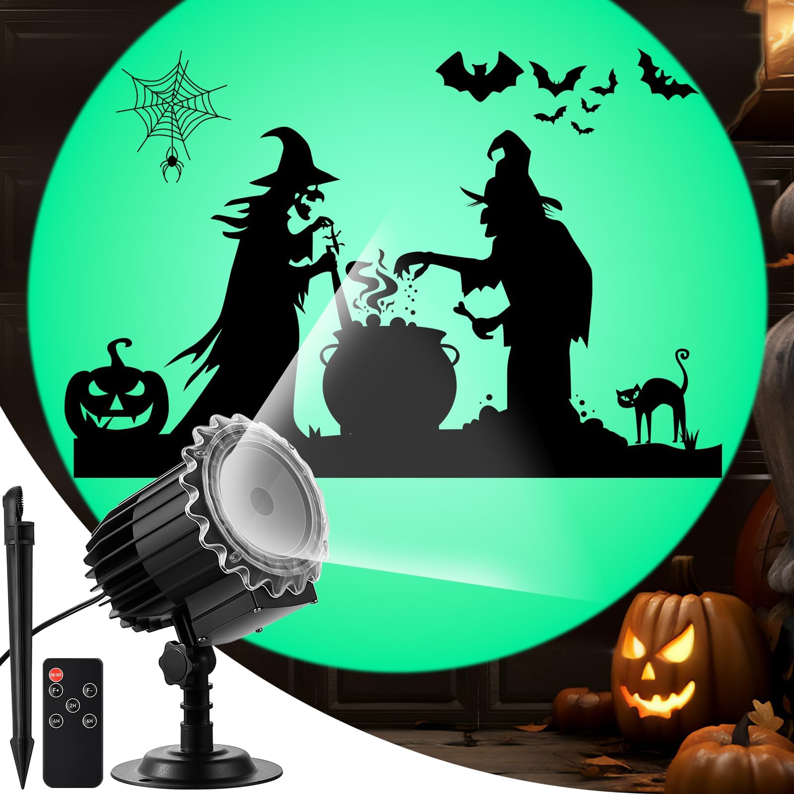 Amazon.com: Meonum Halloween Decorations Projector Lights Outdoor ...