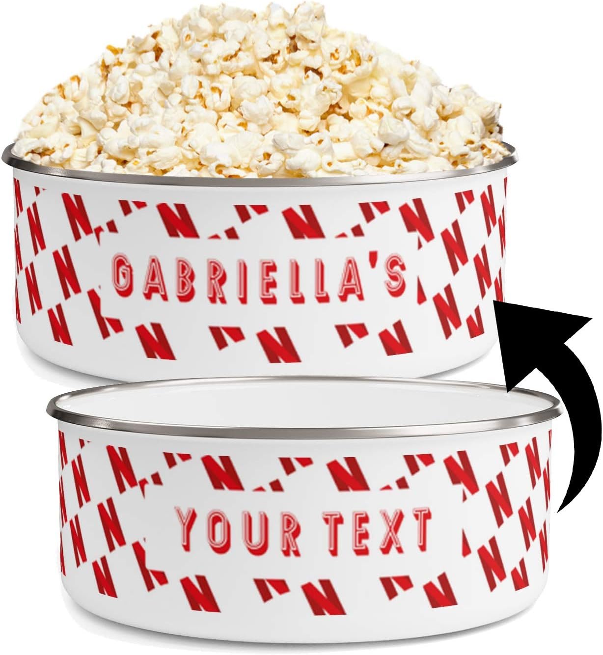Amazon.com | Personalized Popcorn Bowl (Large - 40oz) - Add Your Name ...