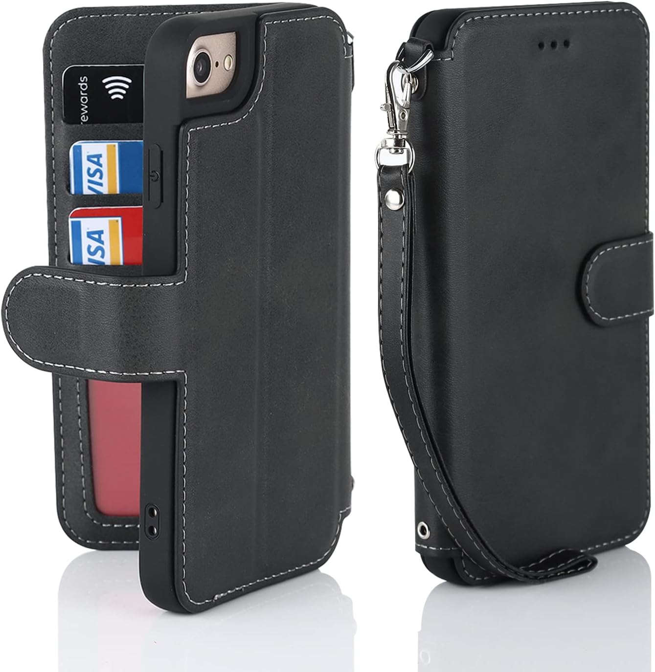 Amazon.com: Havaya for iPhone 8 Wallet case for Men with Card Holder ...