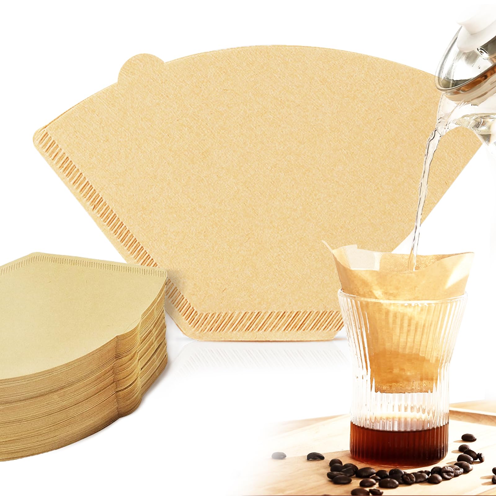 Amazon.com: #4 Cone Coffee Filters(Natural Unbleached, 200): Home & Kitchen