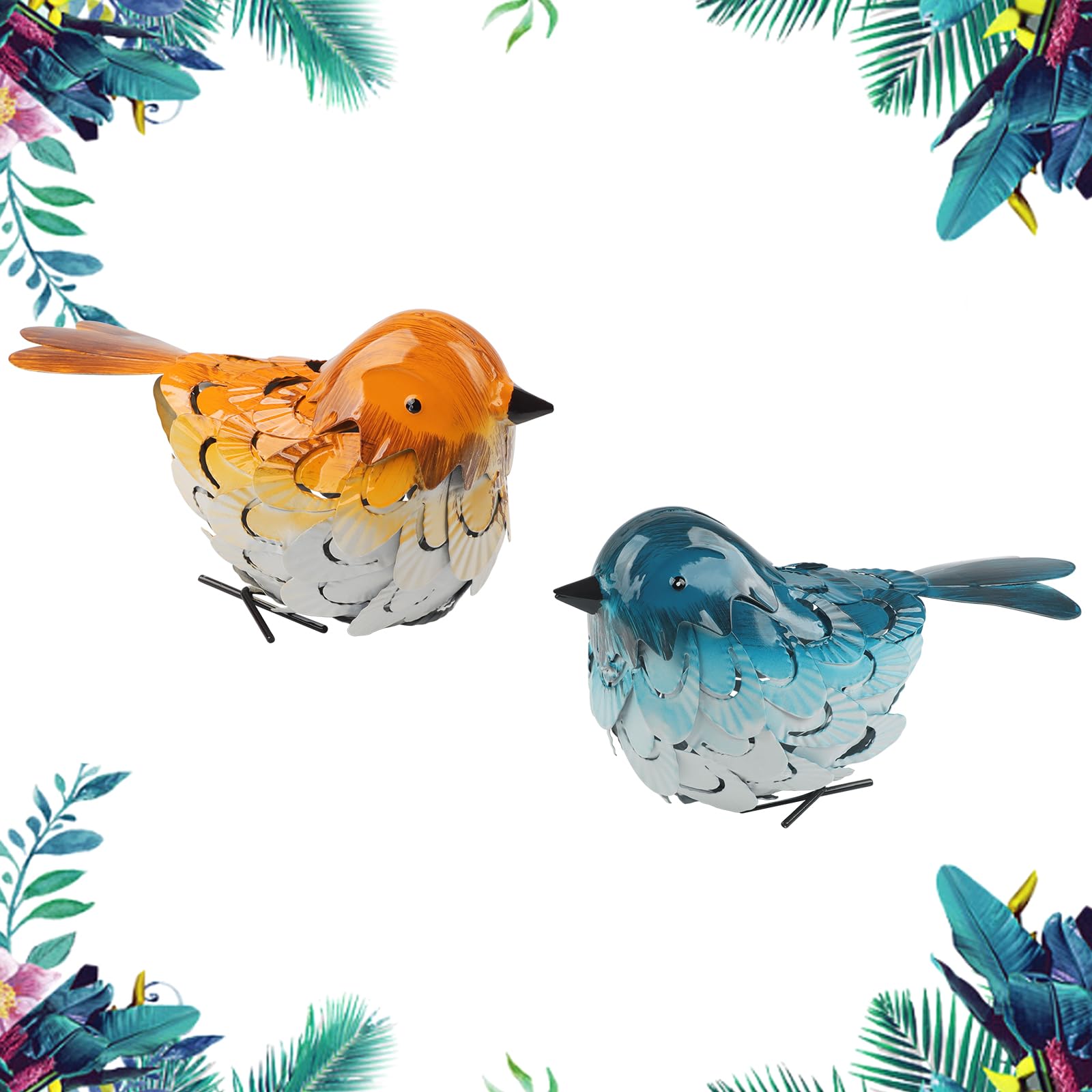 Amazon.com: DETENE Set of 2 Small Birds Statues Farmhouse Bird Decor ...
