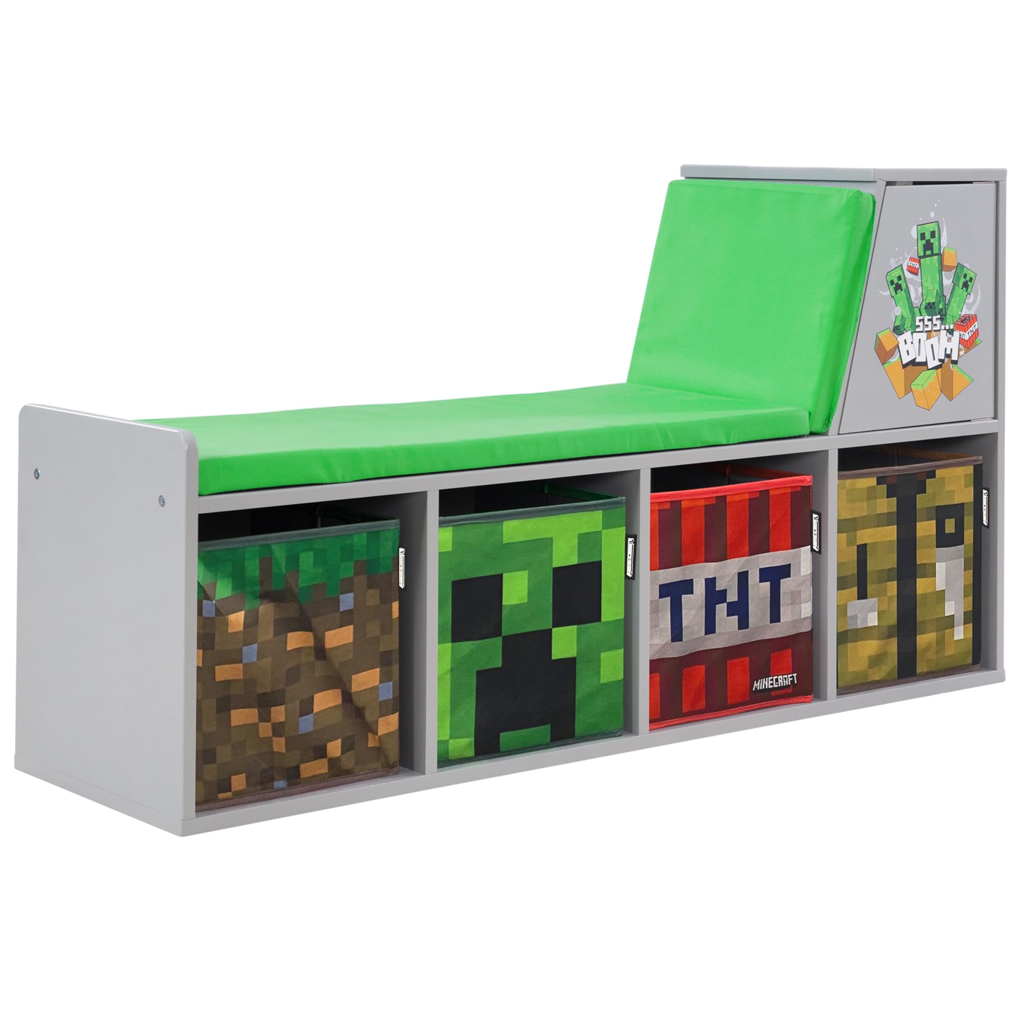 phoenix group MINECRAFT - Sitzbank, Leseregal mit Sitzkissen und ...