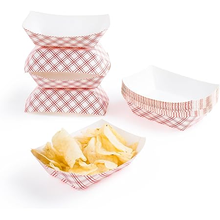 Amazon.com: Paper Food Tray, Paperboard Tray for Carnivals, Fairs ...