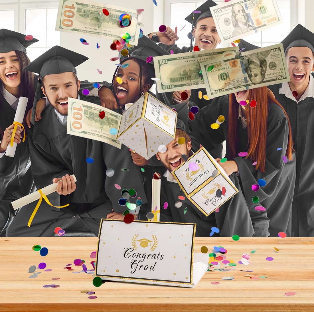 Snapklik.com : Xenseou Graduation Surprise Exploding Money Gift Box ...