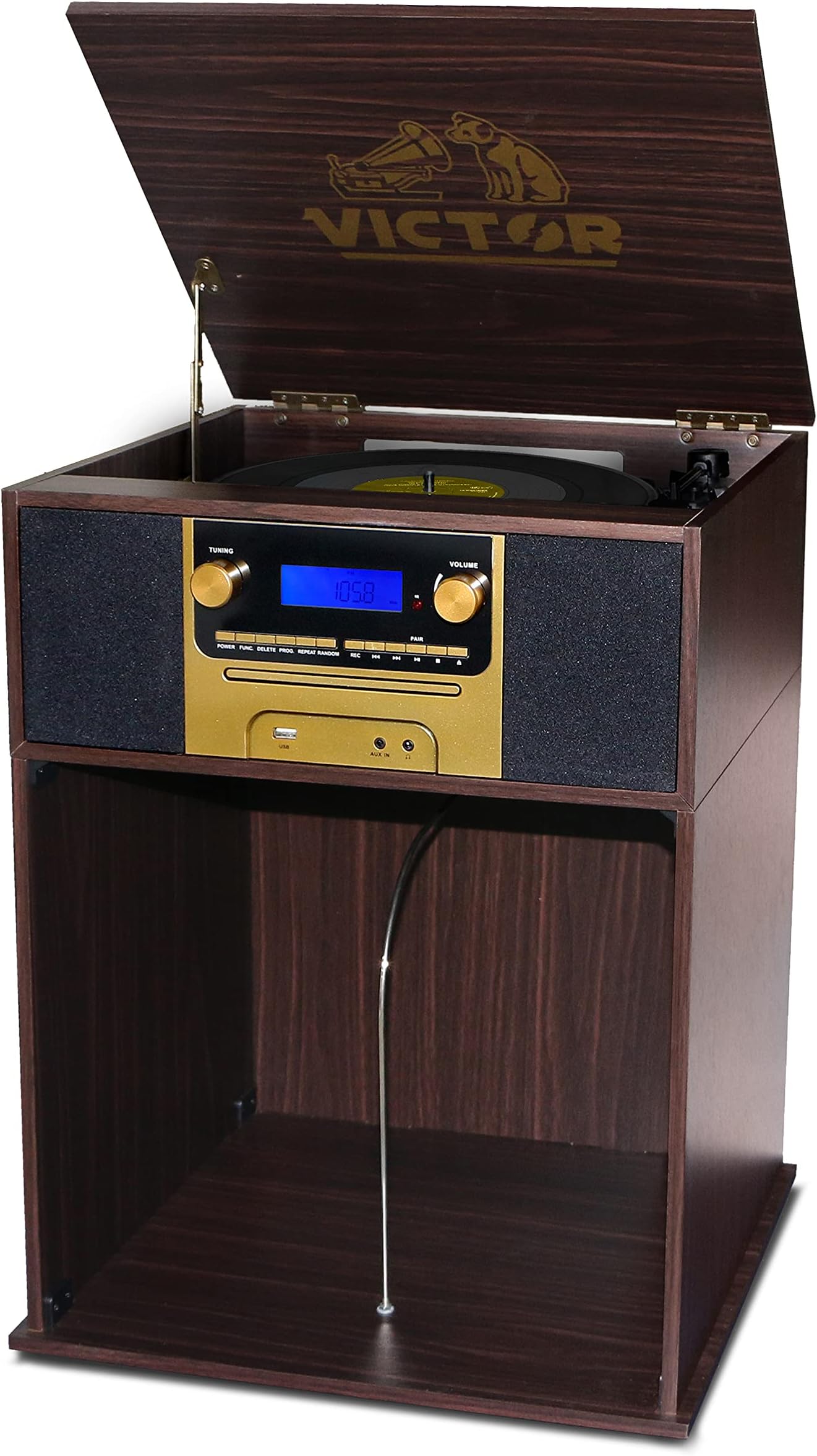Amazon.com: Victrola's 7-in-1 Sherwood Bluetooth Recordable Record ...