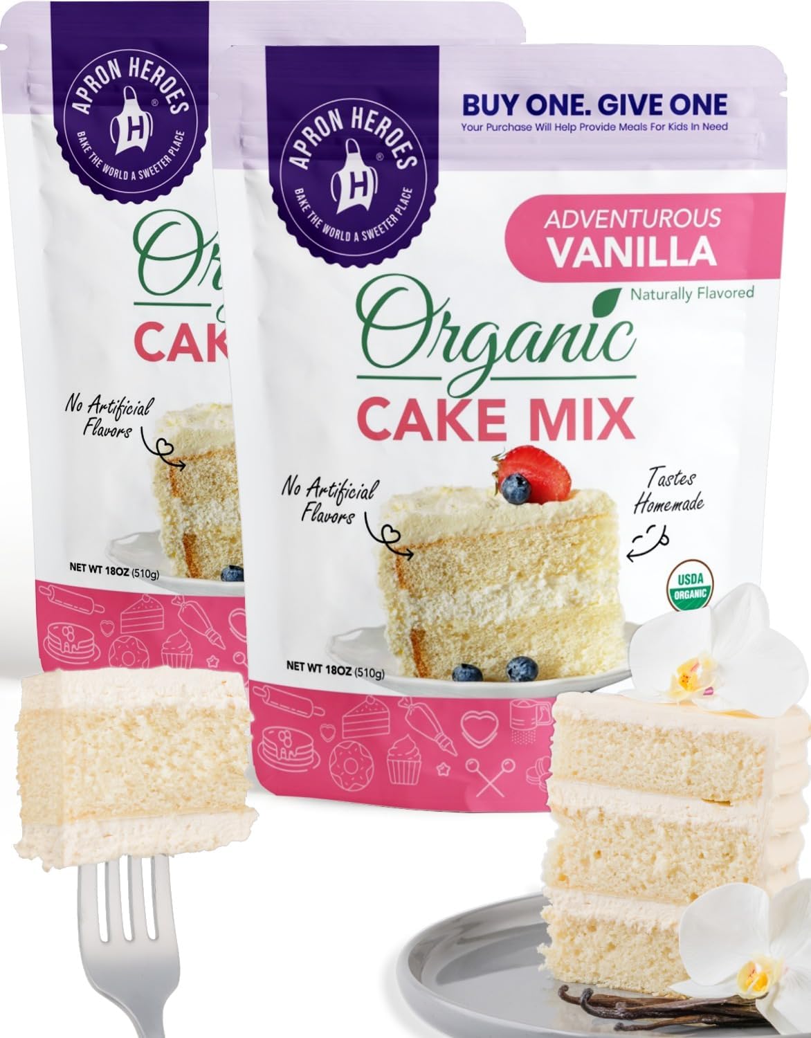 Amazon.com : European Gourmet Bakery, Organic Vanilla Cake Mix, 15.25 ...